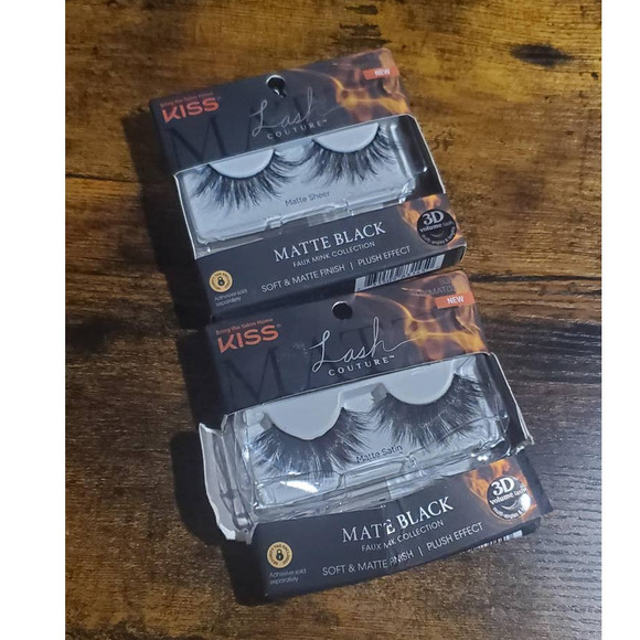 Kiss | Makeup | Lot Of 2 Kiss Lash Couture Matte Black Faux Mink ...